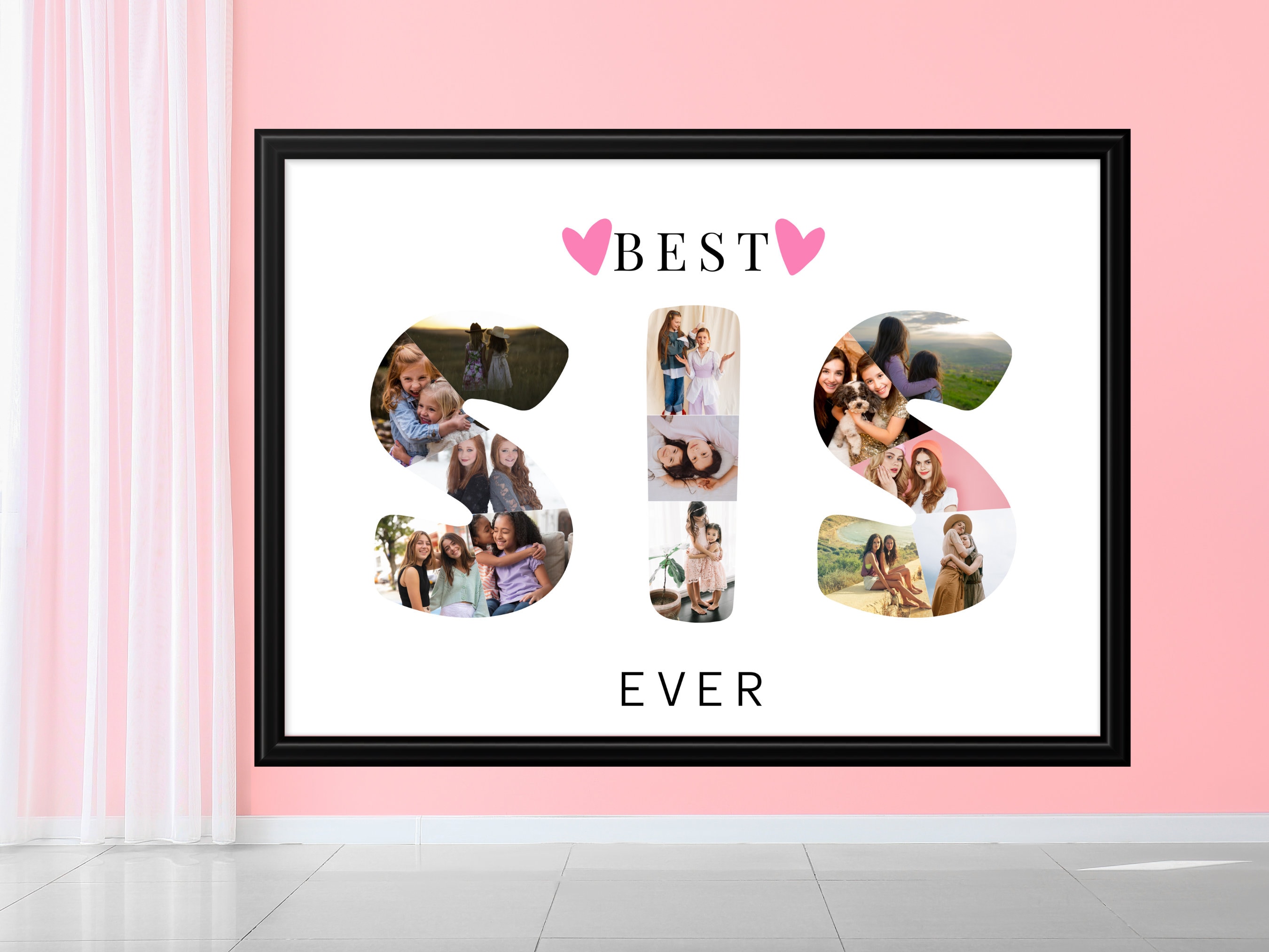 Sister Photo Collage, Best Sis Birthday Gift, Personalized Sister Gift ...
