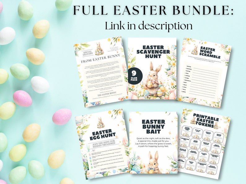 Easter Bunny Bait Cards Printable, Set of 3 Bunny Bait Cards, Bunny ...