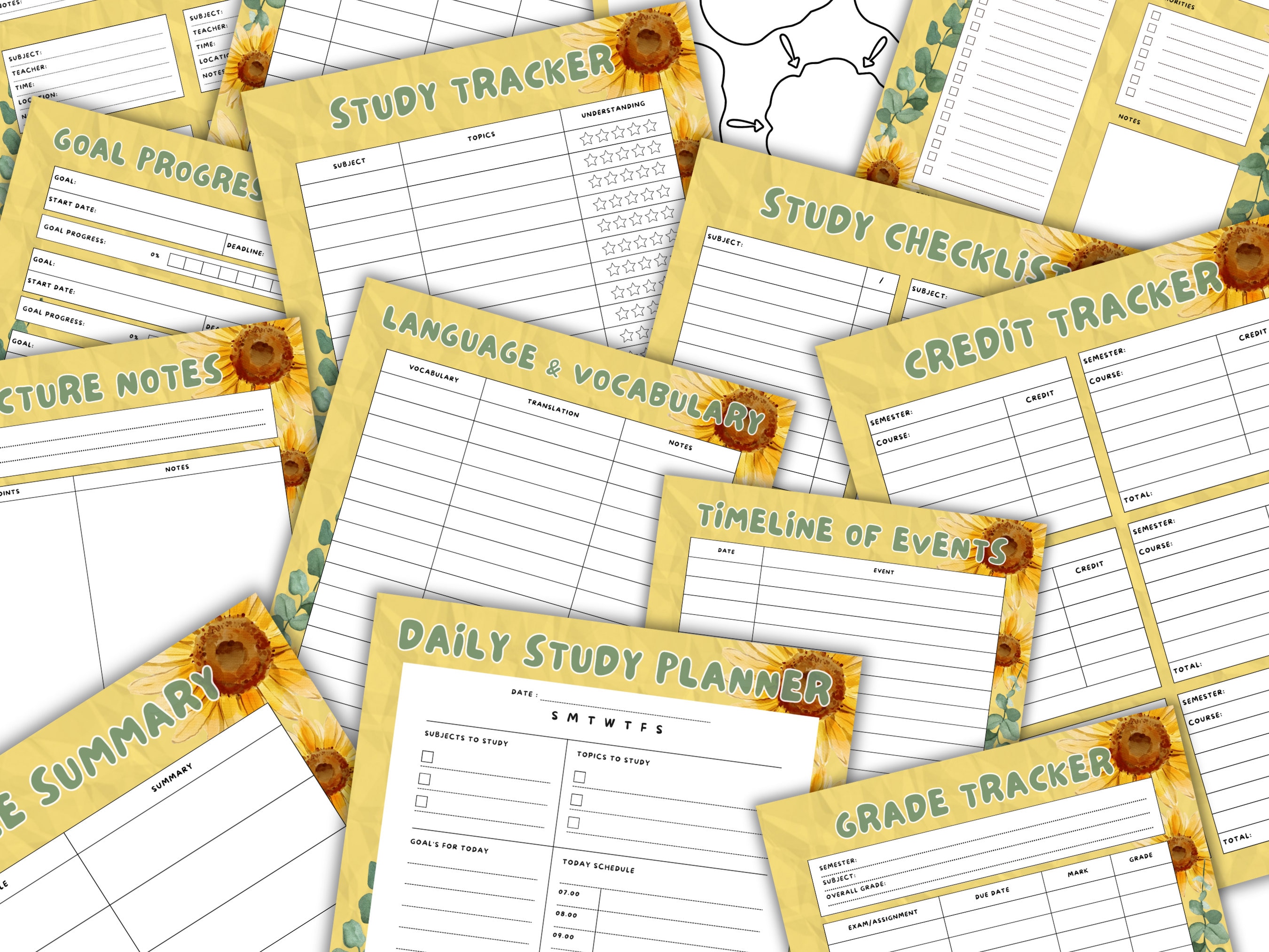 Student Planner Printable, Student Notebook Binder, Daily Study Planner ...