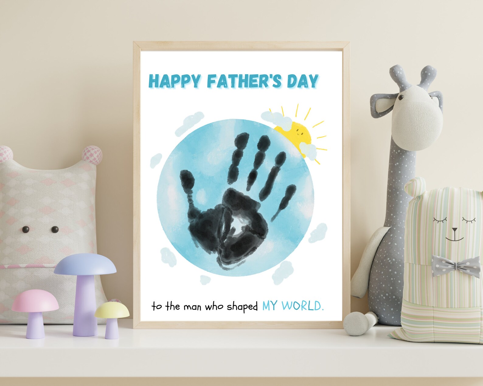Father's Day Handprint Art Craft, Memory Art Keepsake for Dad, Best Dad ...