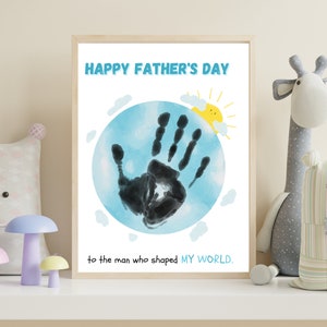 Father's Day Handprint Art Craft, Memory Art Keepsake for Dad, Best Dad ...
