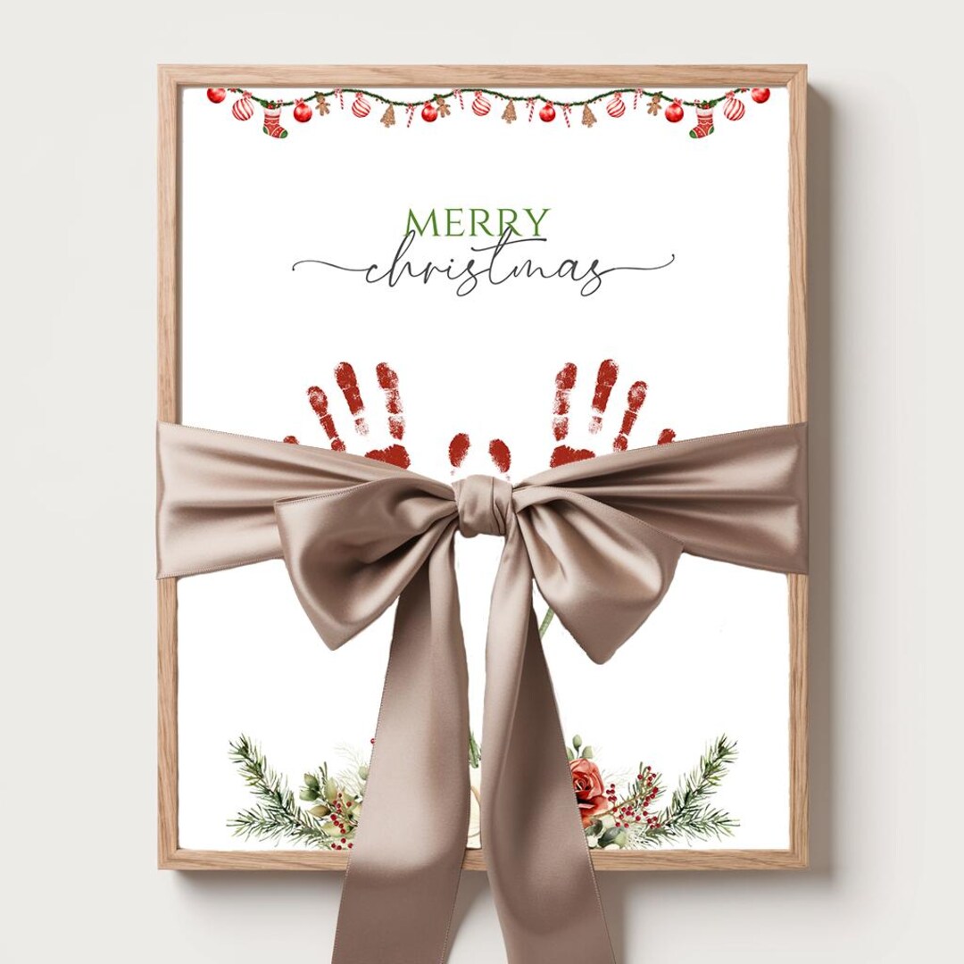 Christmas Handprint Art, Merry Christmas Handprint, Handprint Craft ...