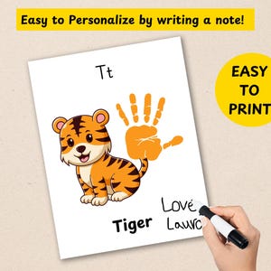 Animal Alphabet Handprint Art Craft Bundle, A-Z Alphabet Footprint Art ...