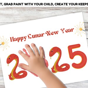 Chinese New Year 2025 Handprint Art, Lunar New Year Handprint Craft ...