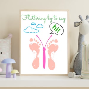 Butterfly Footprint Art Craft, Summer Footprint, Fluttering by Memory ...