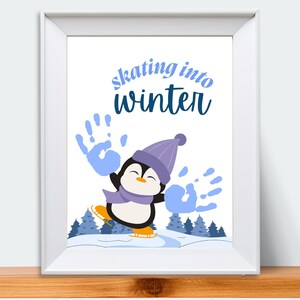 Penguin Handprint Art Craft – Printable Winter Handprint Activity for ...