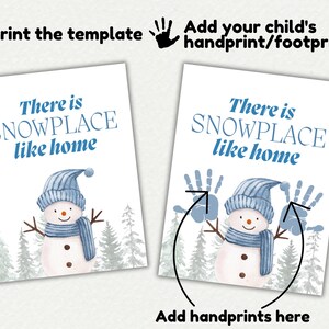 Christmas Handprint Art Bundle, Winter Handprint Craft, Christmas ...