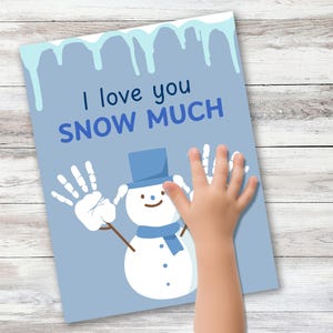 Snowman Handprint Craft Template, Winter Handprint Art Craft, Christmas ...