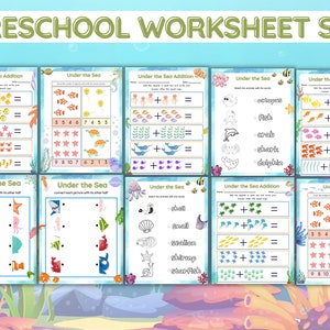 Under the Sea Preschool Worksheets, Pre-k Activities, Kindergarten ...