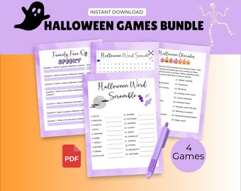 Printable Halloween Word Games Halloween Word Scramble - Etsy