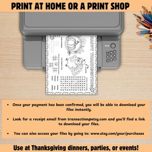 Printable Thanksgiving Activity Mats, Thanksgiving Coloring Pages ...