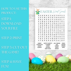 Easter Word Search Printable Game, Kids & Adult Easter Activity, Sunday ...