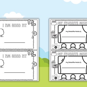 All About Me Mini Booklet, Printable Back to School Mini Book, Back to ...