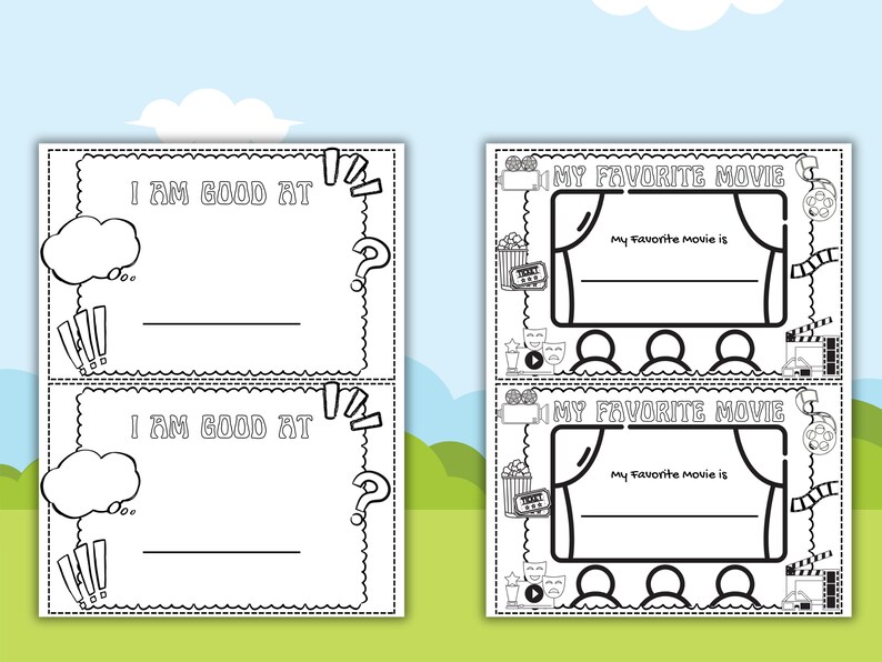 All About Me Mini Booklet, Printable Back to School Mini Book, Back to ...