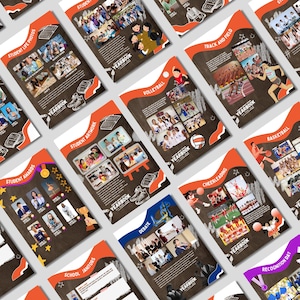 Middle School Yearbook Template, Printable Memory Book, Student ...