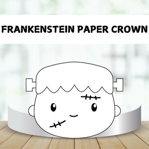 Frankenstein Paper Crown Template, Printable Halloween Party Hat ...