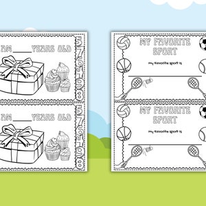 All About Me Mini Booklet, Printable Back to School Mini Book, Back to ...