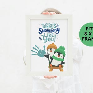 Penguin Handprint Art Craft, Winter Handprint Art Craft, Printable ...