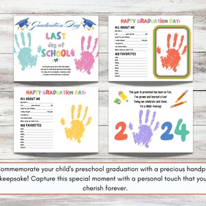 Last Day of School Handprint Art Crafts, Kindergarten Preschool ...