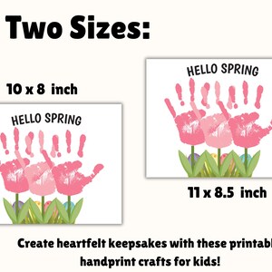Spring Handprint Art, Hello Spring Flower Handprint Craft, Spring ...