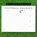 Football Squares Games Printable & Editable Canva Template, Football ...