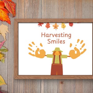 Scarecrow Handprint Art Craft, Fall Harvesting Handprint Craft Autumn ...