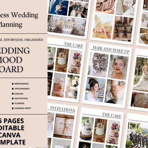 Wedding Vision Board Template, Wedding Planning Template, CUSTOMIZABLE ...