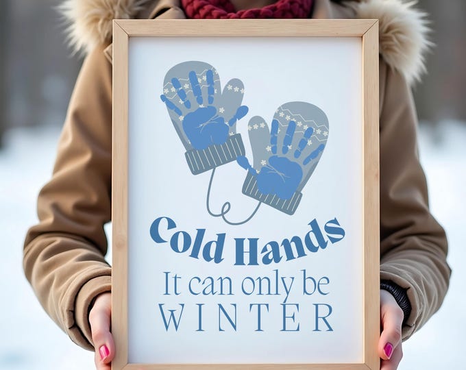 Winter Mitten Handprint Craft for Kids - Etsy Canada