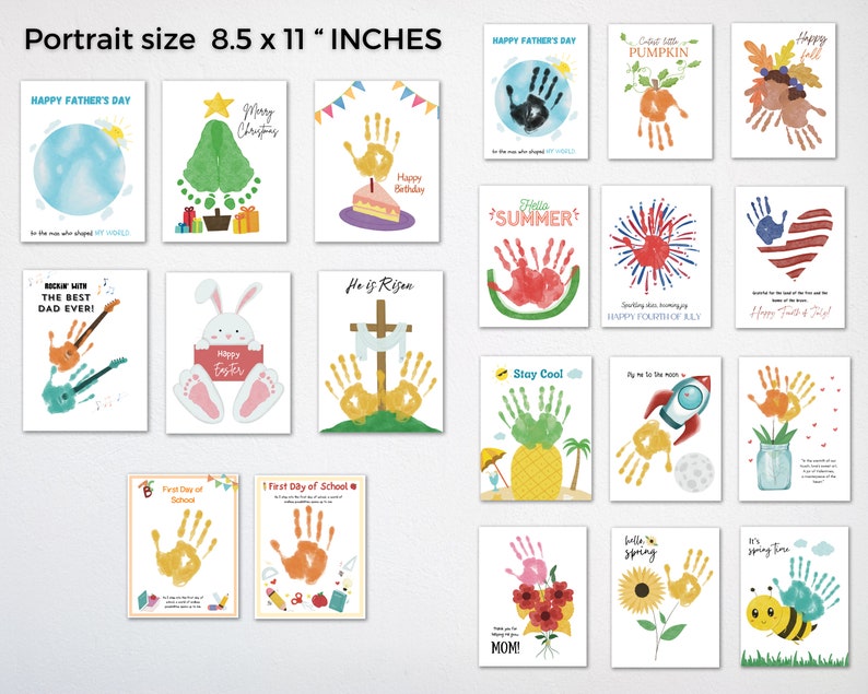 Handprint & Footprint Craft Bundle, Handprint Memory Book, Memory Art ...