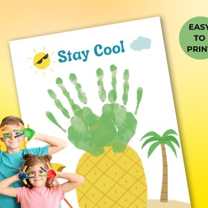 Summer Handprint Art Craft, Memory Baby Art Keepsakes, Preschool ...
