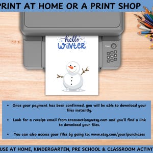 Snowman Handprint Craft Template, Winter Handprint Art Craft, Hello ...