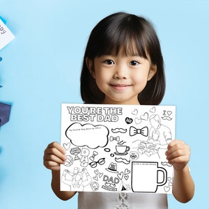 Father's Day Activity Placemat, Best Dad Placemat, Kid's Activity Sheet ...