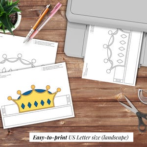 King Paper Crown Template, King Coloring Craft, Printable Kids Craft ...