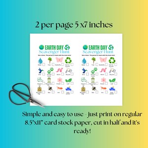 Earth Day Scavenger Hunt Game, Outdoor Scavenger Hunt for Kids ...