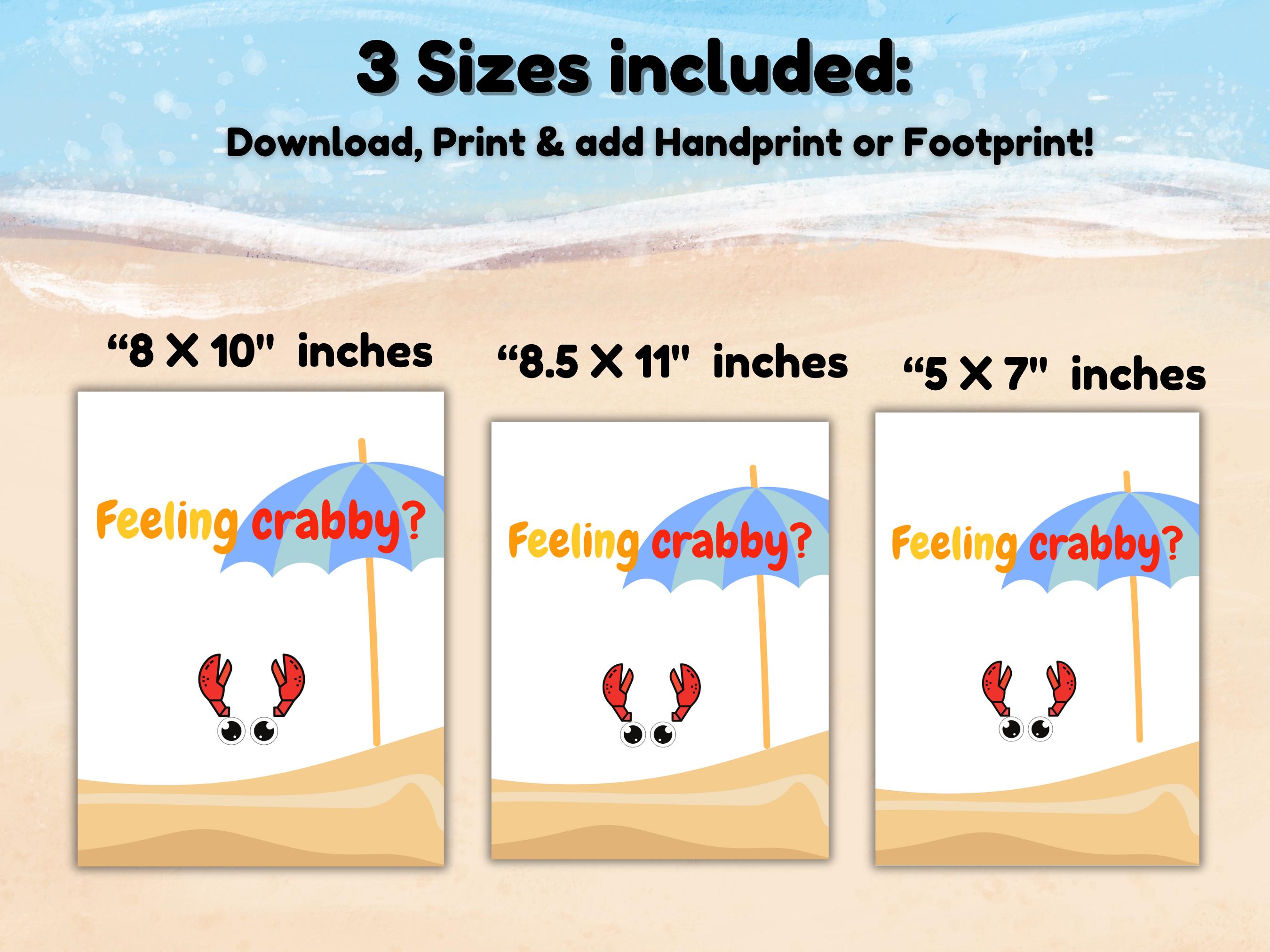 Summer Handprint & Footprint Craft Bundle, Printable Summer Kids Crafts ...