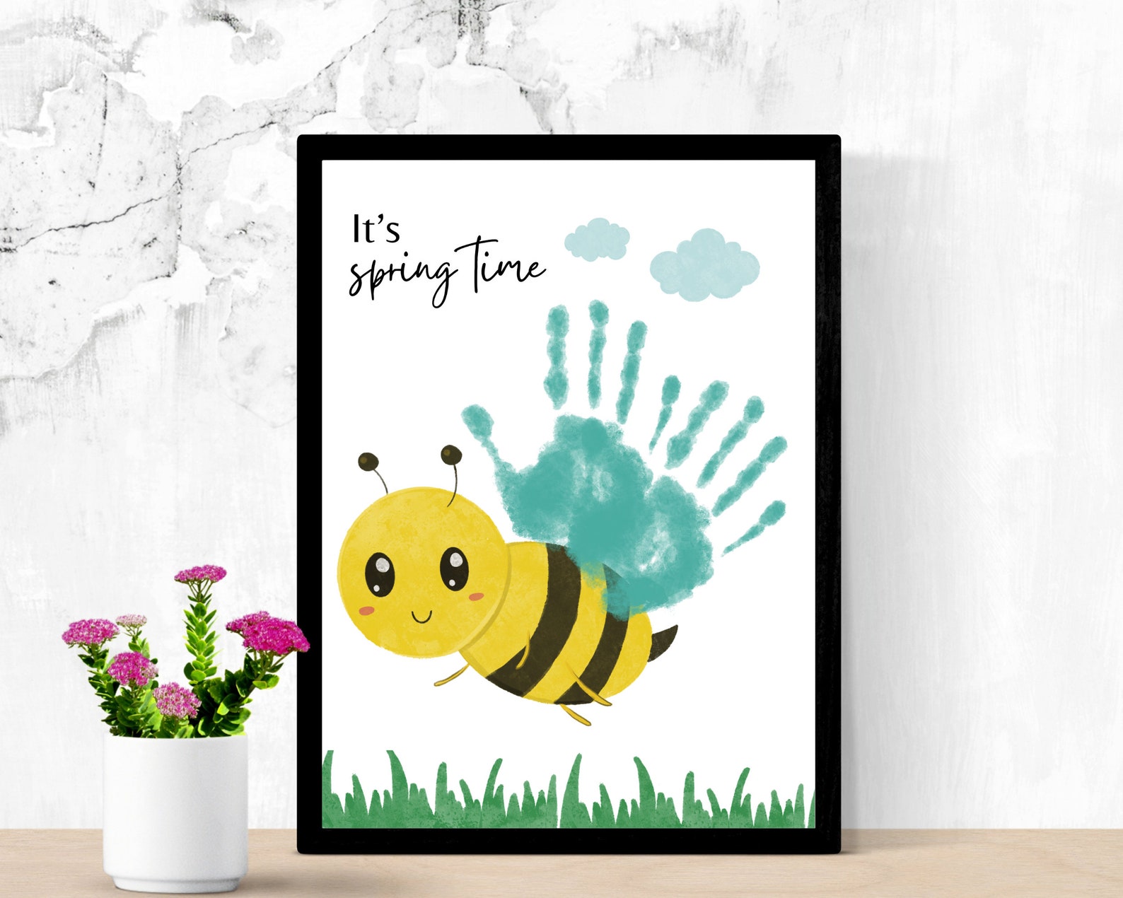 Spring Handprint Art Craft, Memory Art Keepsakes, Preschool Daycare ...