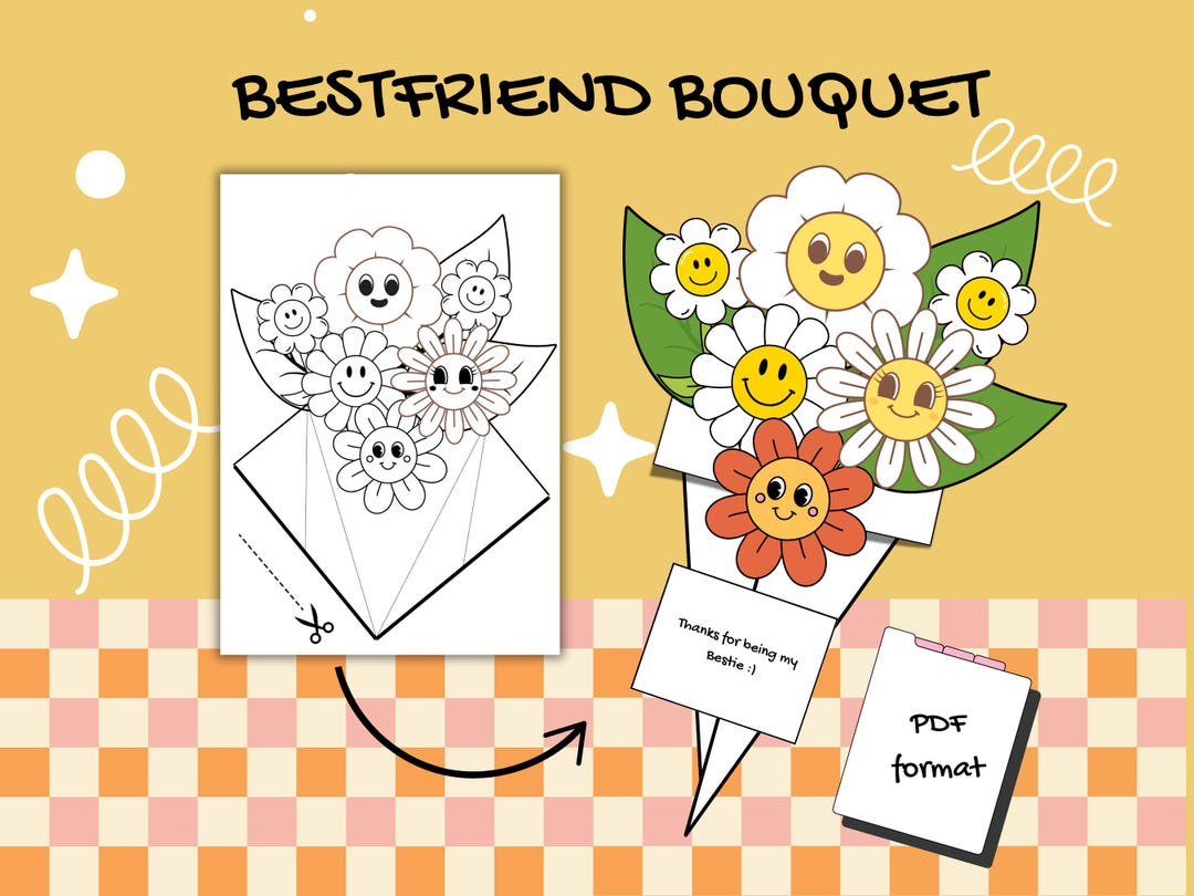 Build a Bouquet Craft for Best Friend, Best Friend Birthday Gift, Best ...