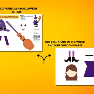 Build a Witch Printable, Halloween Witch Craft for Kids, Cut & Paste ...