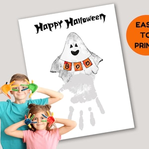 Halloween Handprint Art Bundle, Halloween Activities, Handprint Craft ...