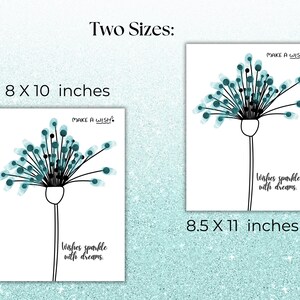 Fingerprint Dandelion Art Craft, Wishes Handprint Craft, Keepsake DIY ...