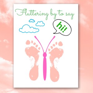 Butterfly Footprint Art Craft, Summer Footprint, Fluttering by Memory ...