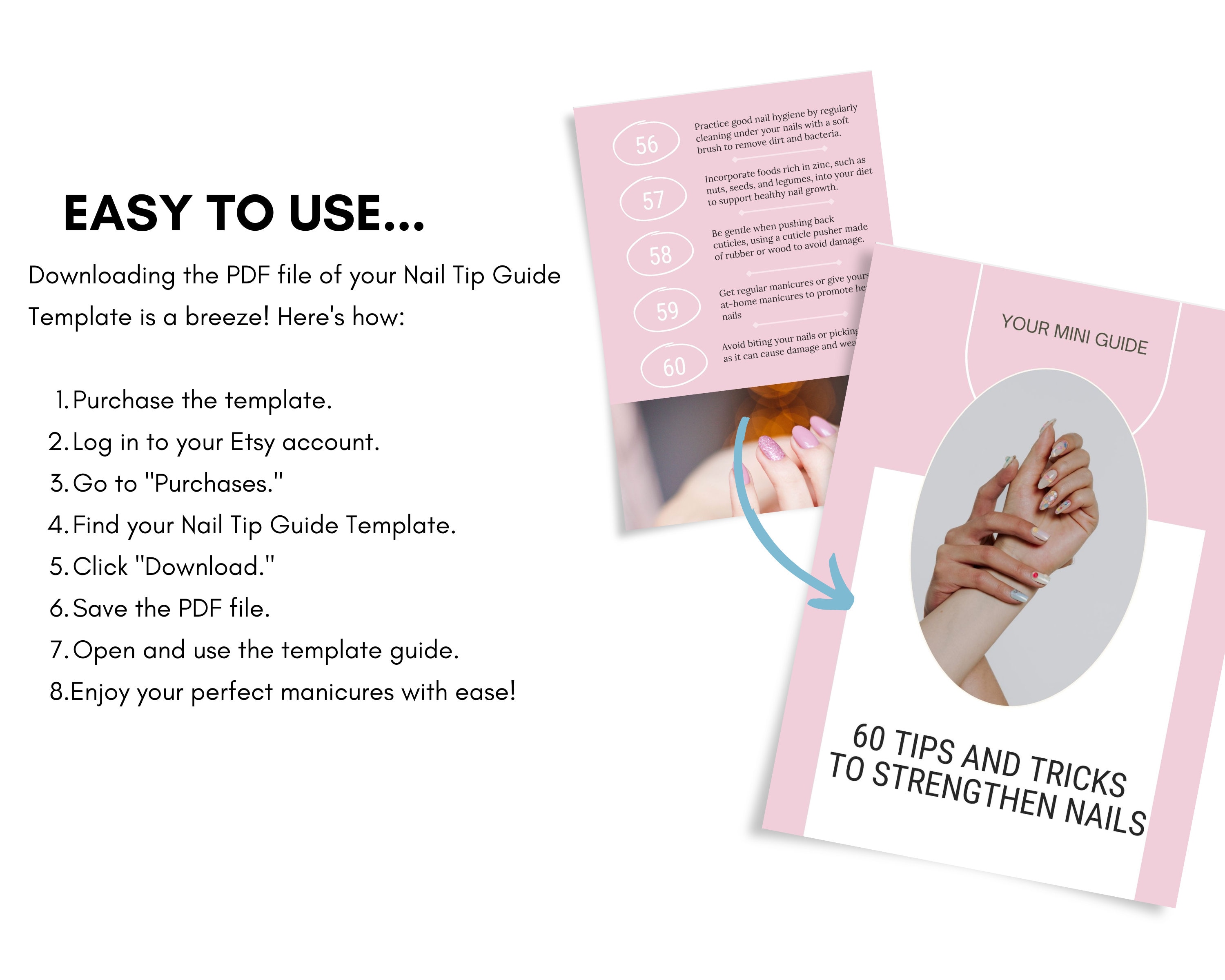 Nail Template Guide to 60 Tips and Tricks to Strengthen Nails, Template ...