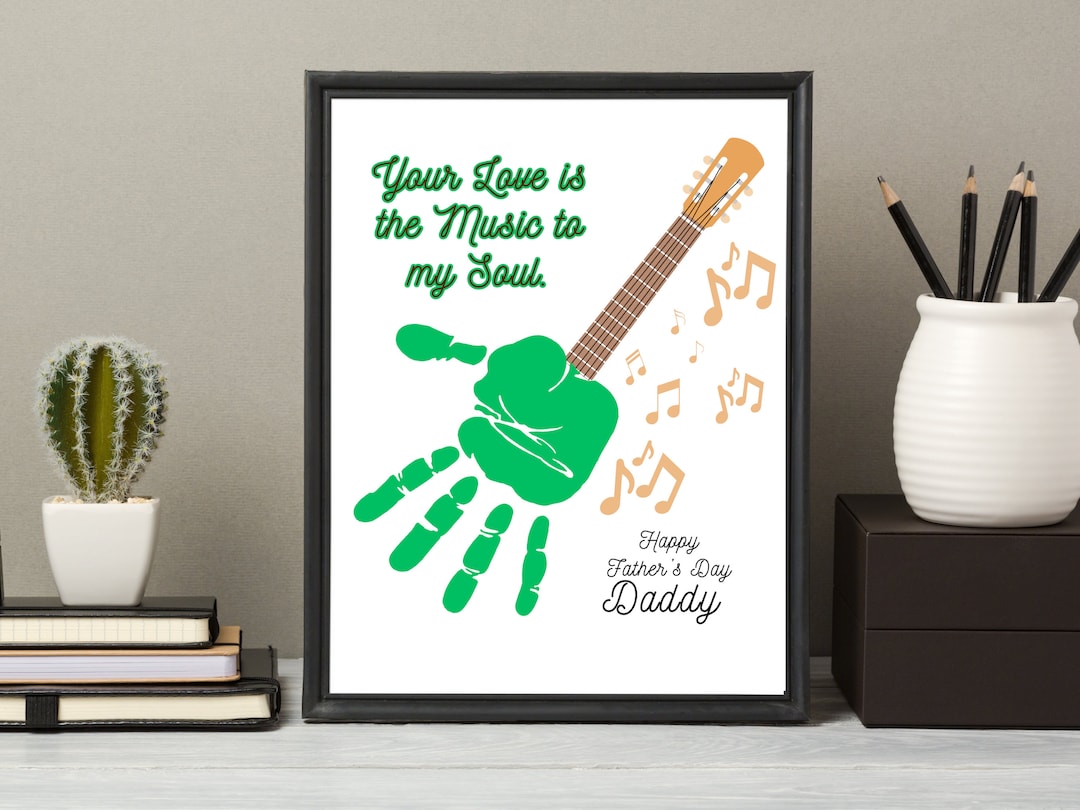 Father's Day Handprint Art Craft, Fathers Day Gift From Kids, Fathers ...