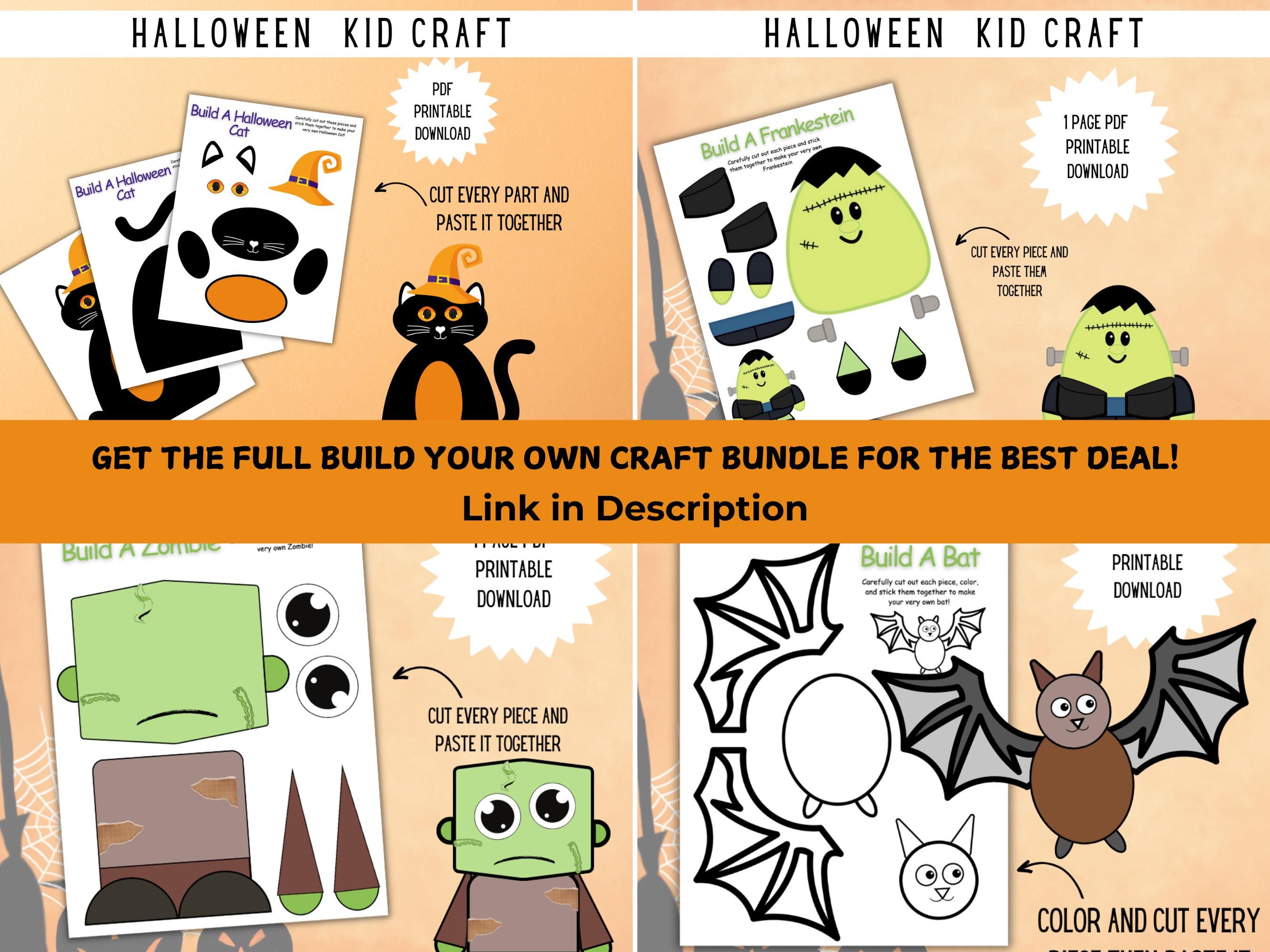 Build a Zombie Printable, Zombie Paper Craft, Halloween Kids Craft ...