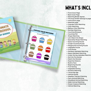 Preschool Busy Book Binder, 33 Learning Activities (PDF Printable) - Etsy