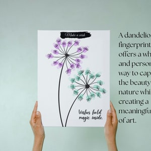 Fingerprint Dandelion Art Craft, Wishes Handprint Craft, Keepsake DIY ...