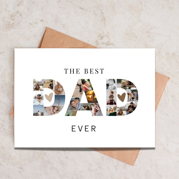 Fathers Day Photo Collage Card Printable - Etsy