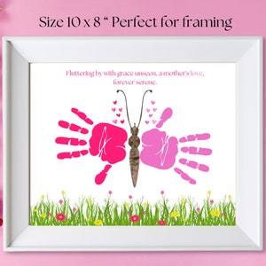 Mother's Day Handprint Art Craft, Butterfly Handprint Craft Baby Kid ...