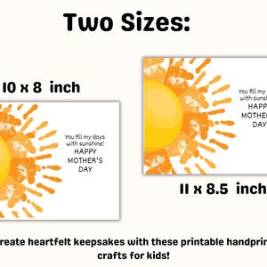 Mother's Day Handprint Art, Sun Handprint Craft, Mothers Day Craft ...
