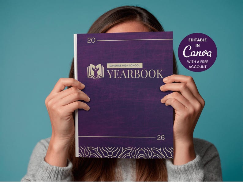 Class of 2026 Yearbook Template, Editable School Memory Photo Collage ...